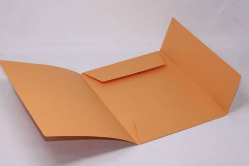 Mappe 125 A4 dokument karton 250 g m/3 klapper orange